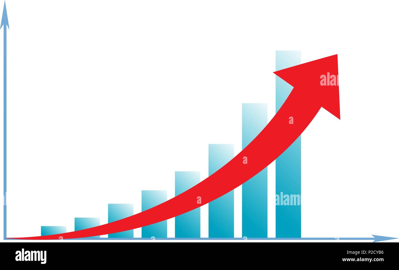 arrow diagram business up isolated on a white Stock Vector Image & Art ...