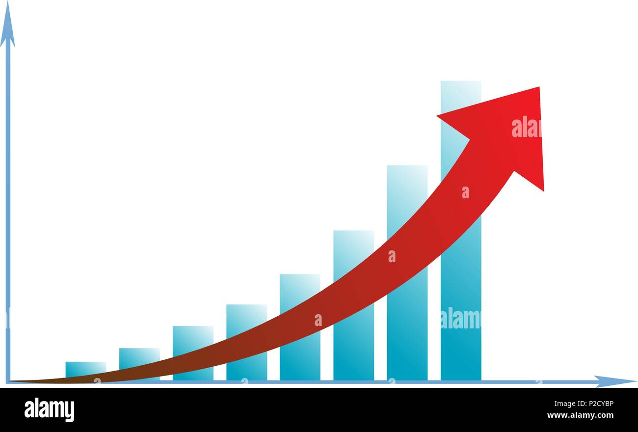 arrow diagram business up isolated on a white Stock Vector Image & Art ...