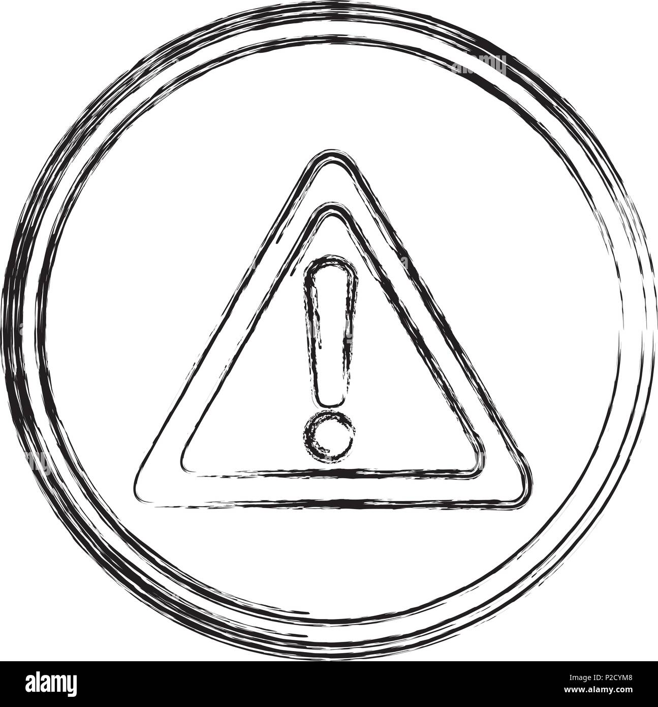 grunge danger caution warning symbol emblem Stock Vector Image & Art ...