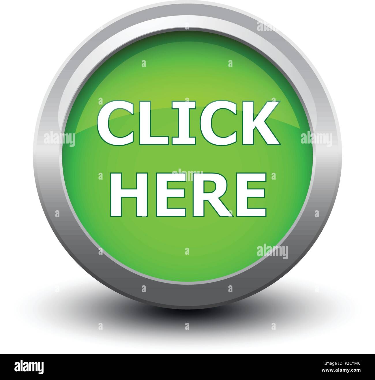 button click here 2d on white background Stock Vector Image & Art - Alamy