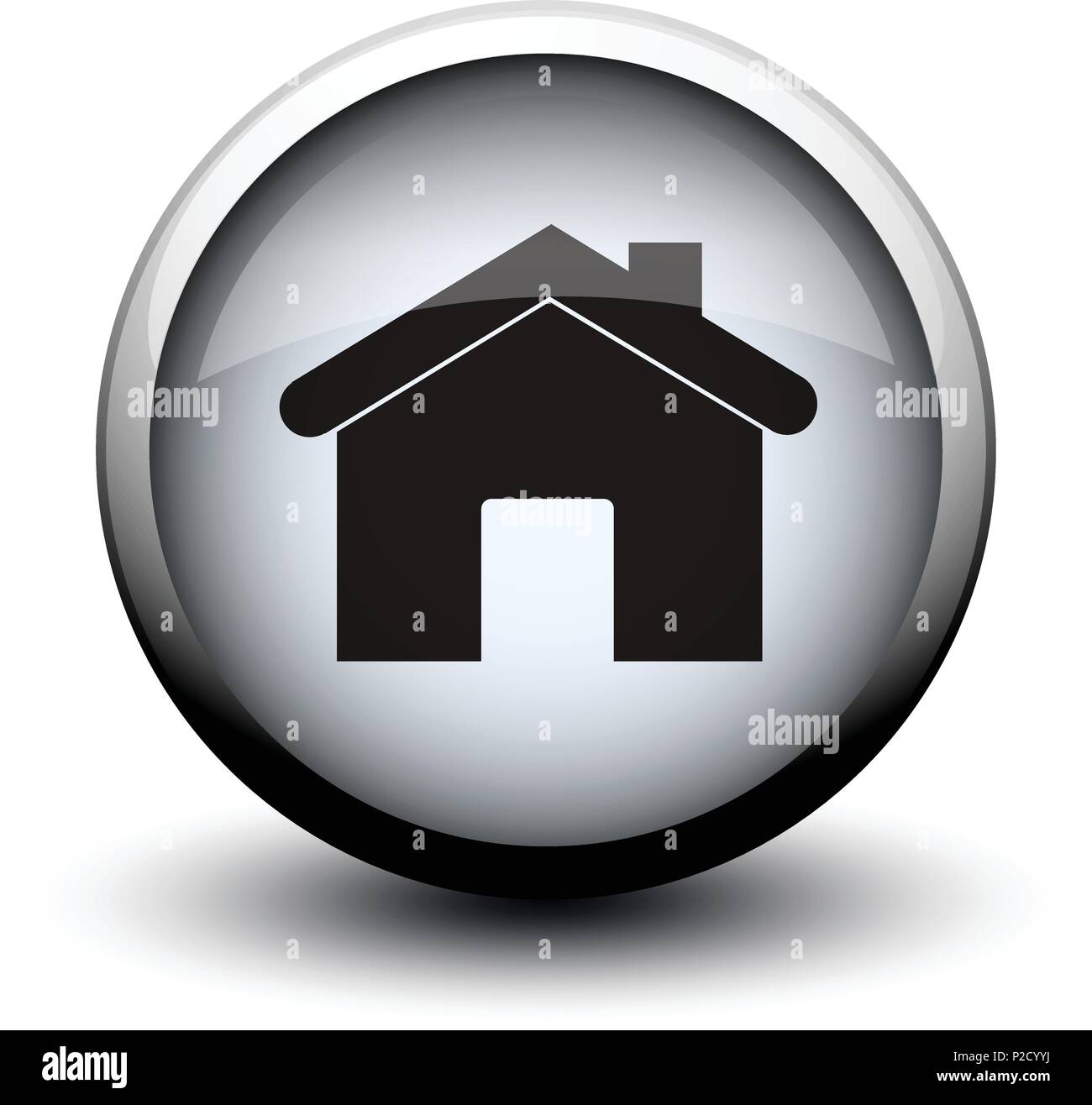 button home 2d on white background Stock Vector Image & Art - Alamy