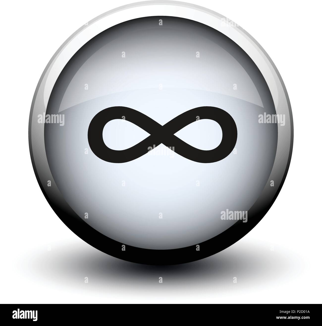 button infinity 2d on white background Stock Vector Image & Art - Alamy