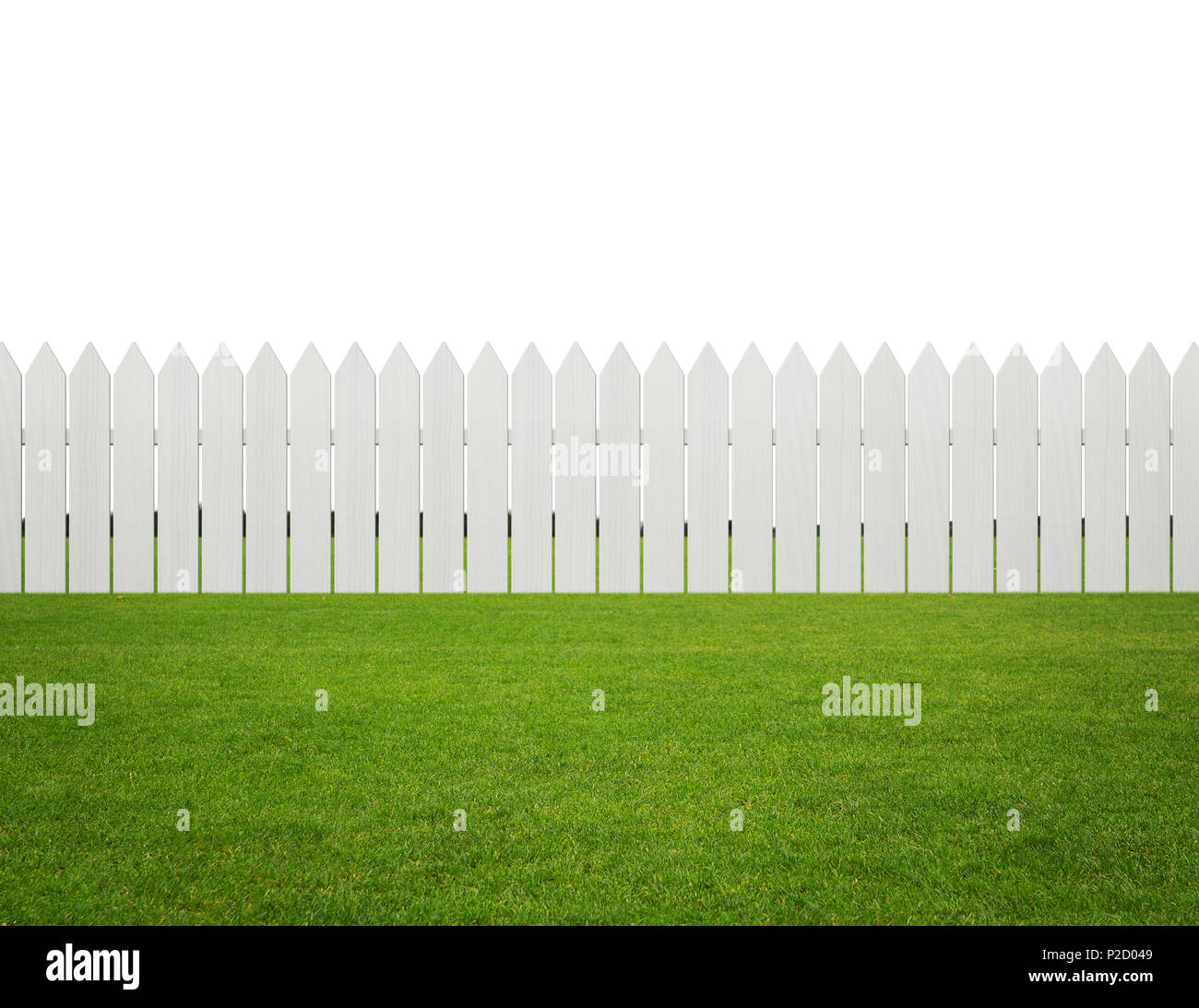 Backyard white fence hi-res stock photography and images - Alamy