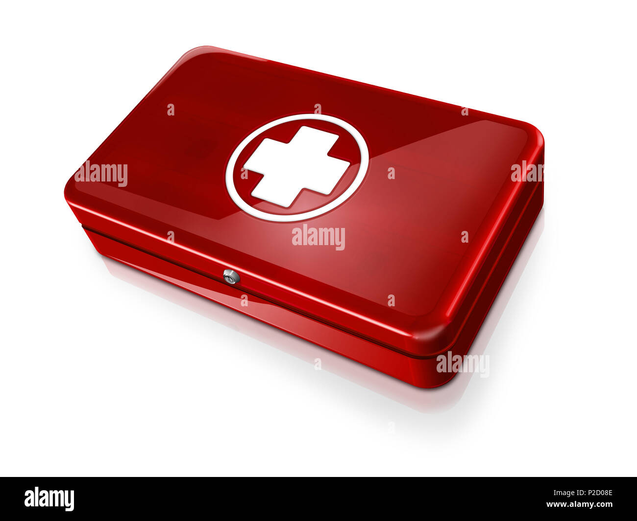 First aid kit isolated on white background Stock Photo - Alamy