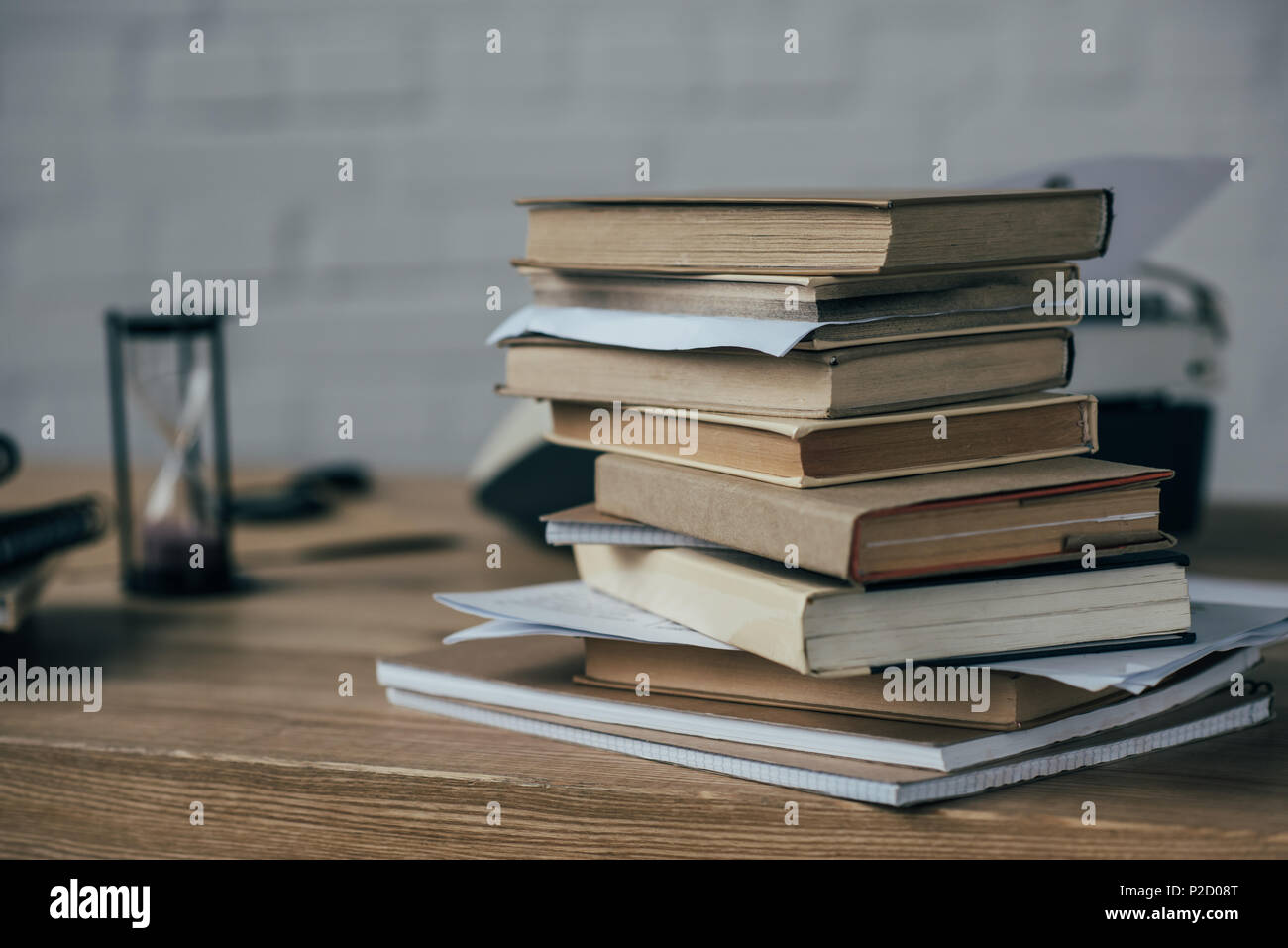 Notebooks stacked hi-res stock photography and images - Alamy