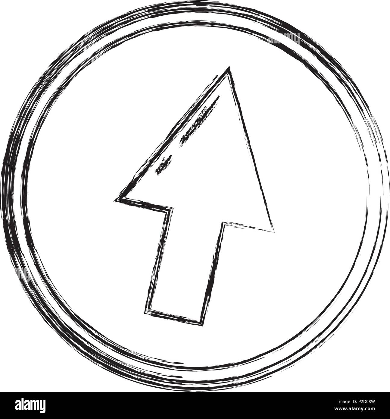 grunge mouse cursor interface icon emblem Stock Vector Image & Art - Alamy