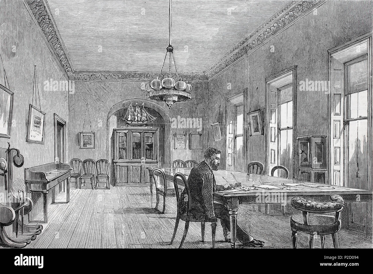 Ireland, the new committee-room of the land-league in Dublin, digital ...