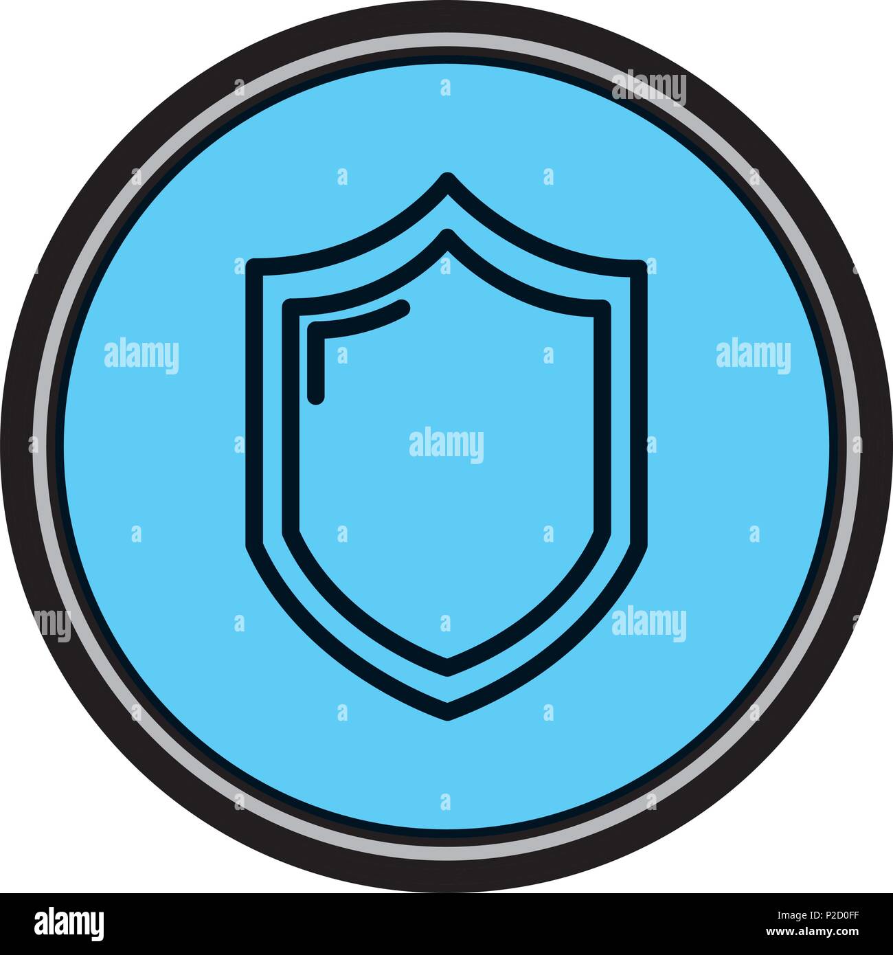 color security shield web protection emblem Stock Vector Image & Art ...