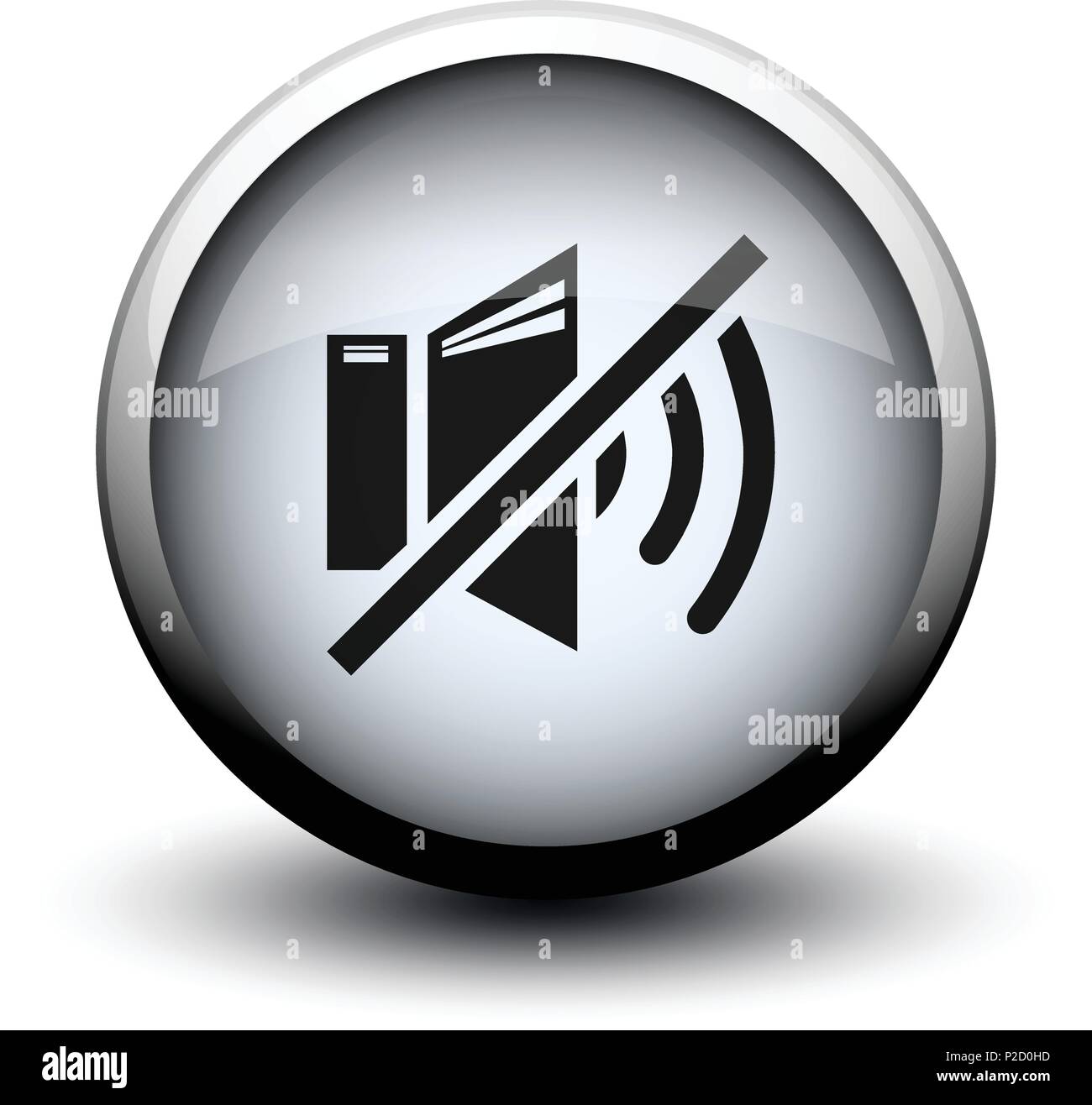 button sound off 2d on white background Stock Vector Image & Art - Alamy