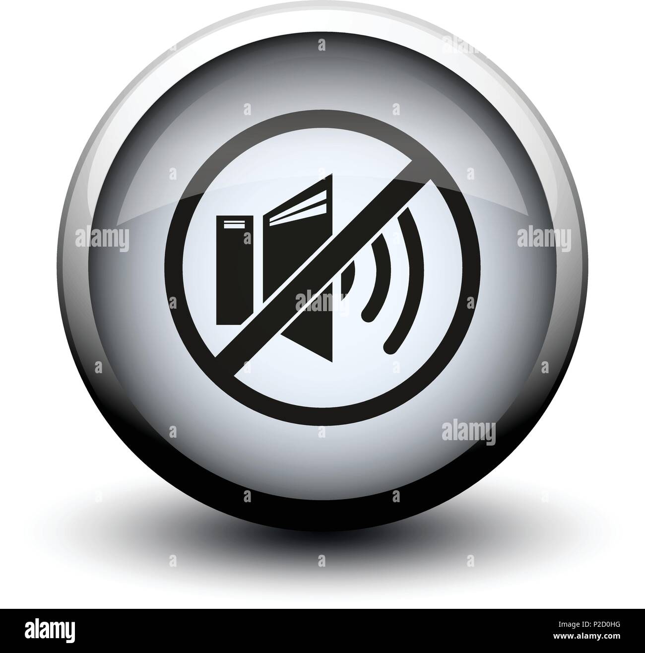 button sound off 2d on white background Stock Vector Image & Art - Alamy
