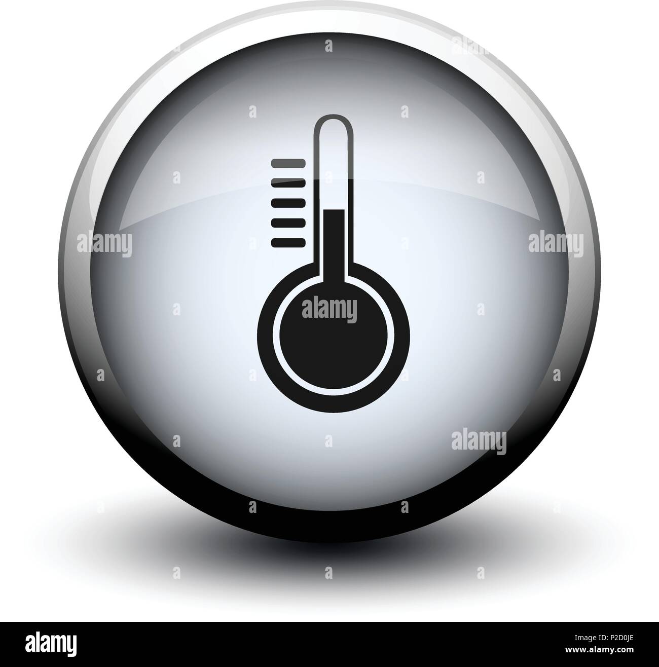 button thermometer 2d on white background Stock Vector Image & Art - Alamy