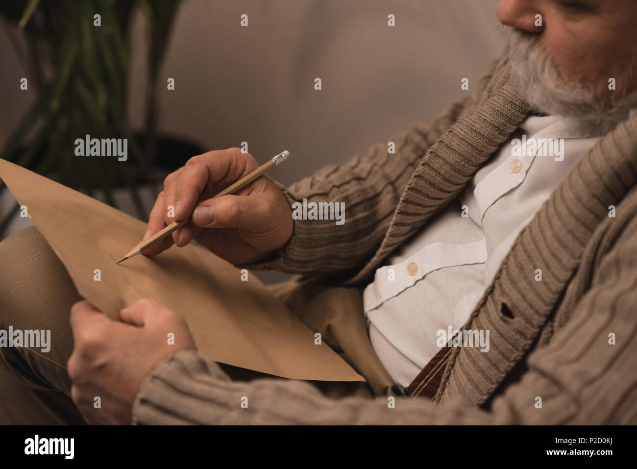 Old Man Writing Letter High Resolution Stock Photography and Images - Alamy