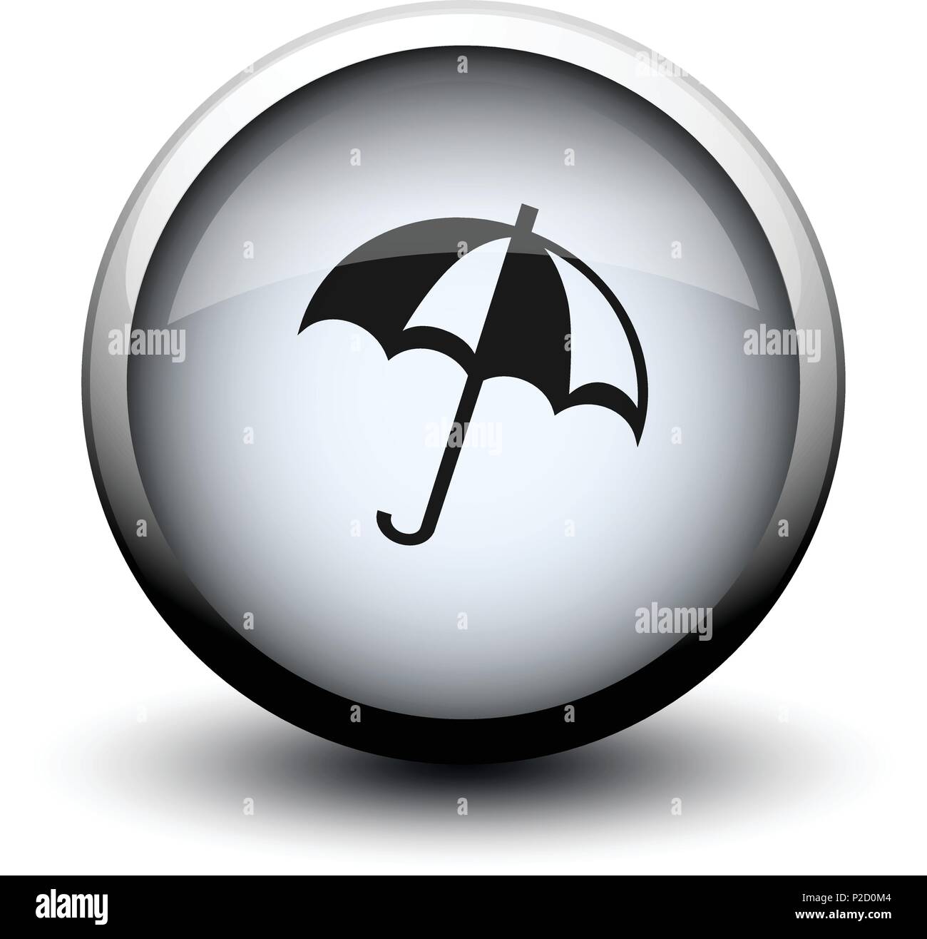 button umbrella 2d on white background Stock Vector Image & Art - Alamy