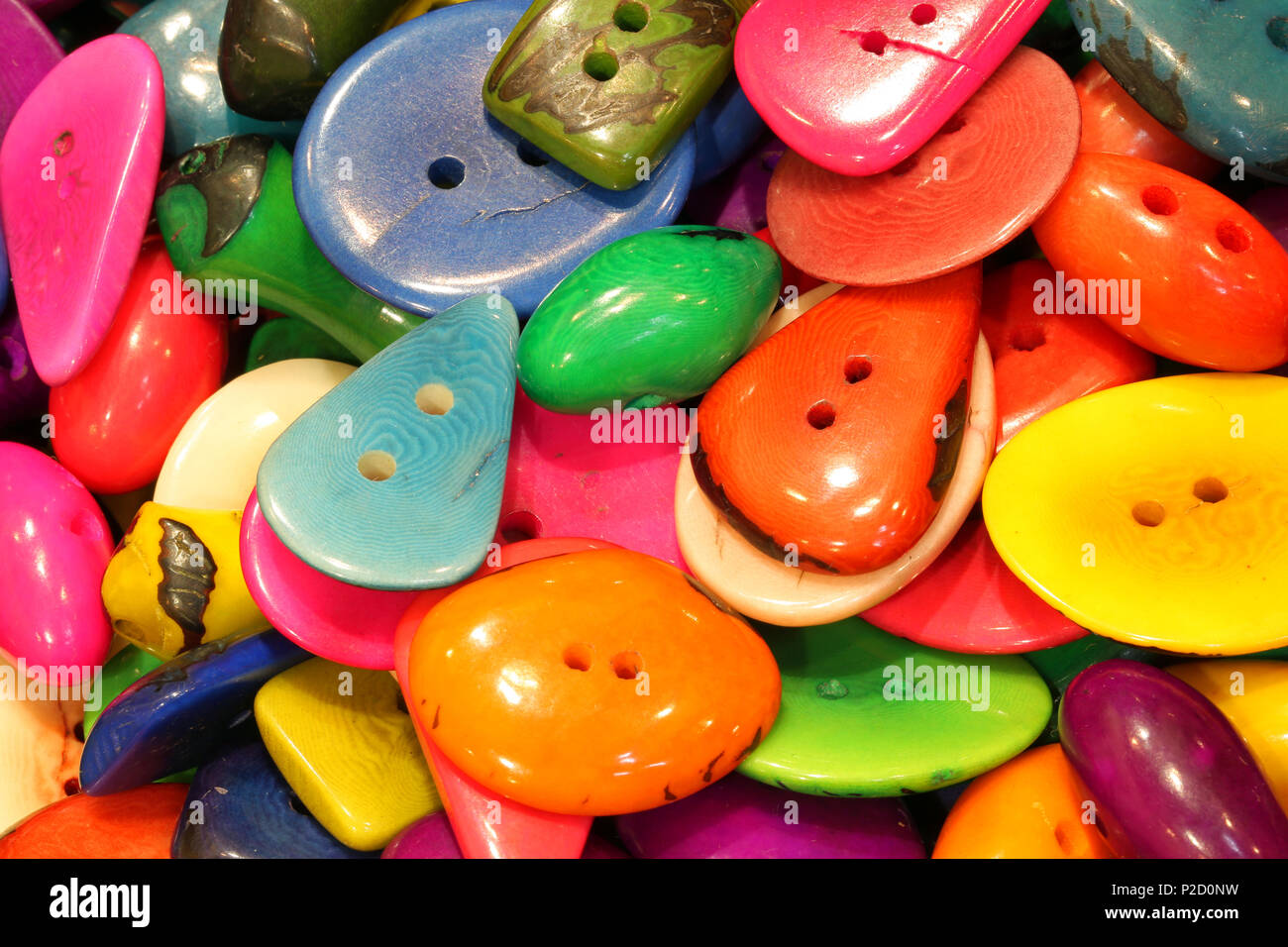 Background of colorful buttons made with vegetable ivory made from the ...