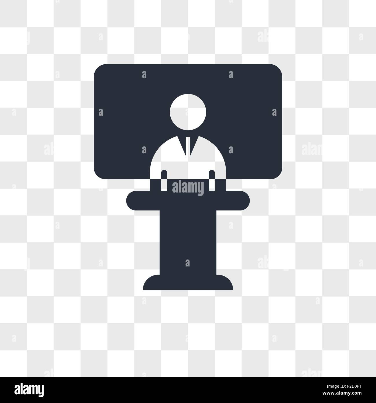 Lectern Speech vector icon isolated on transparent background, Lectern ...