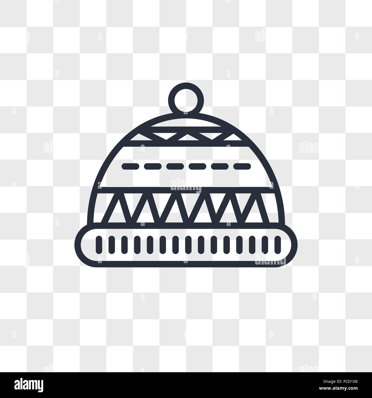 Beanie vector icon isolated on transparent background, Beanie logo ...