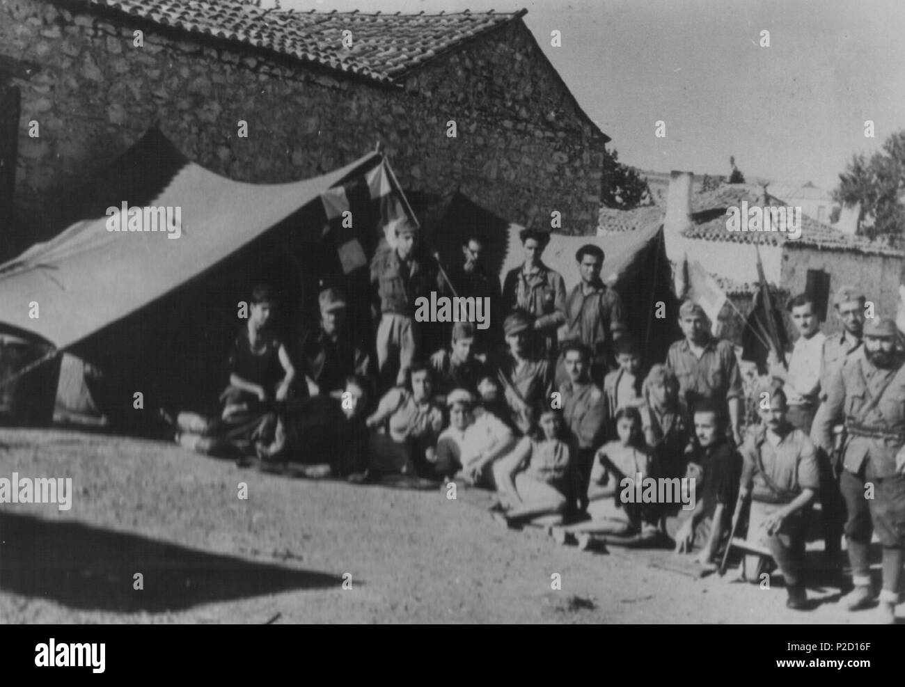 . English: Partisan hospital in Greece . ww2. Unknown 40 Partisan ...