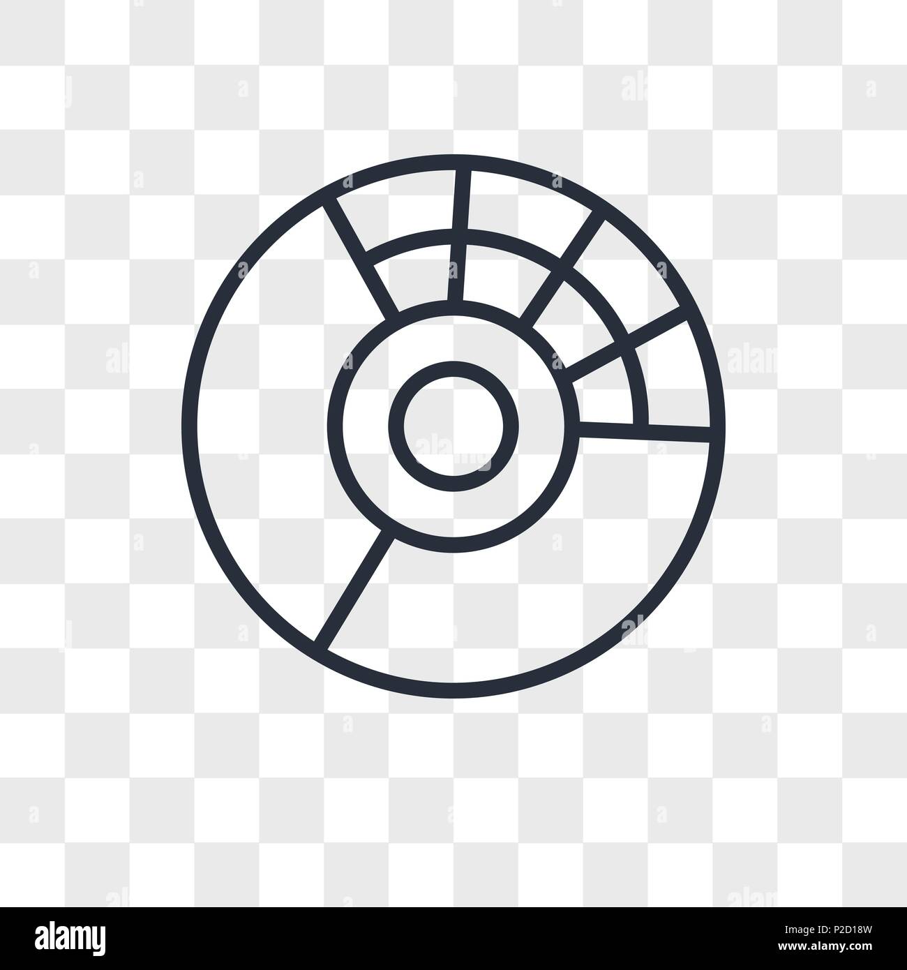 Pie chart vector icon isolated on transparent background, Pie chart ...