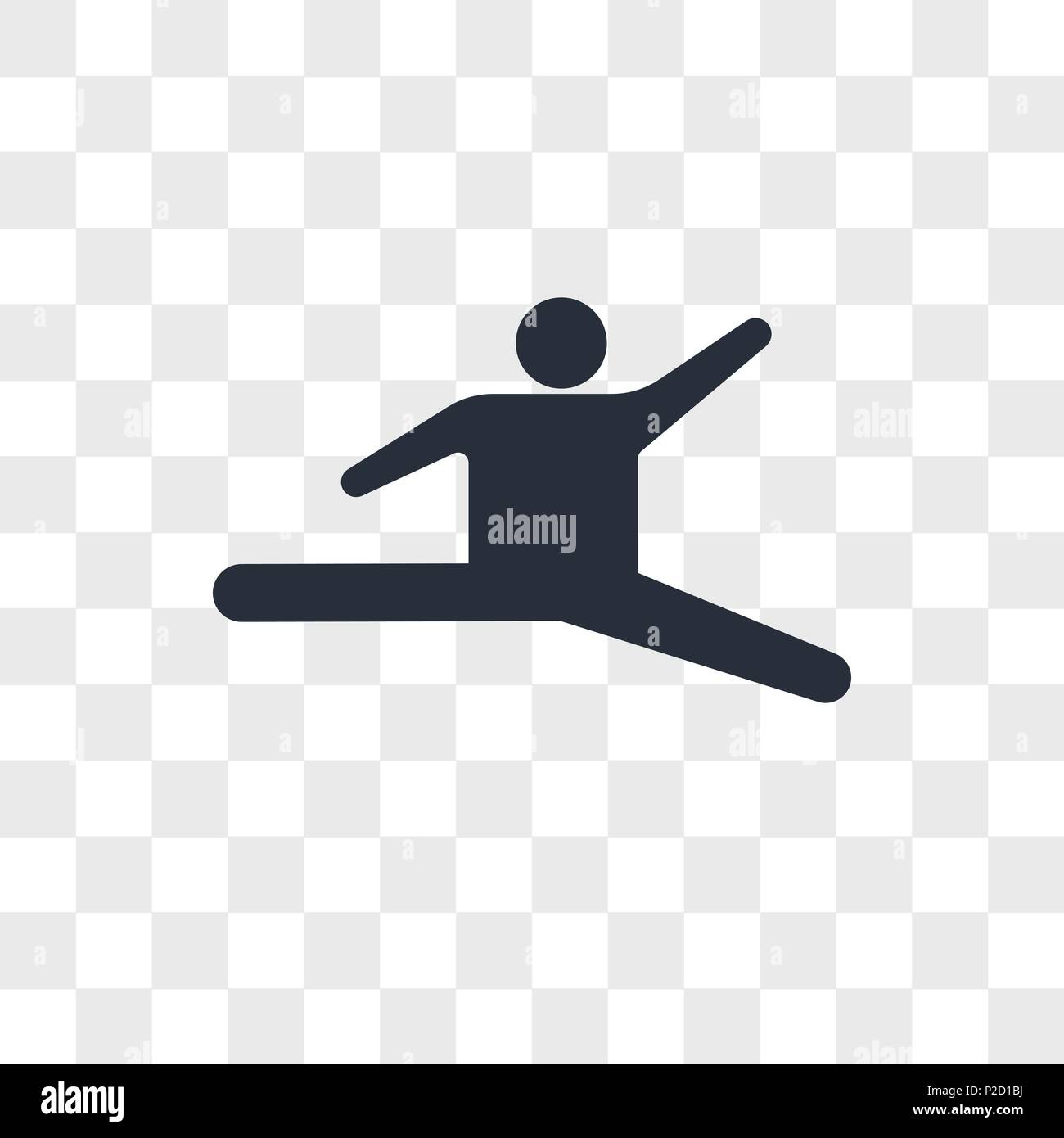 Jumping dancer vector icon isolated on transparent background, Jumping ...