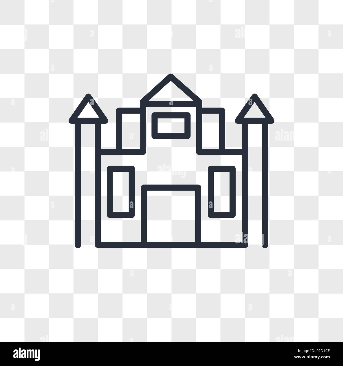 High school vector icon isolated on transparent background, High school ...