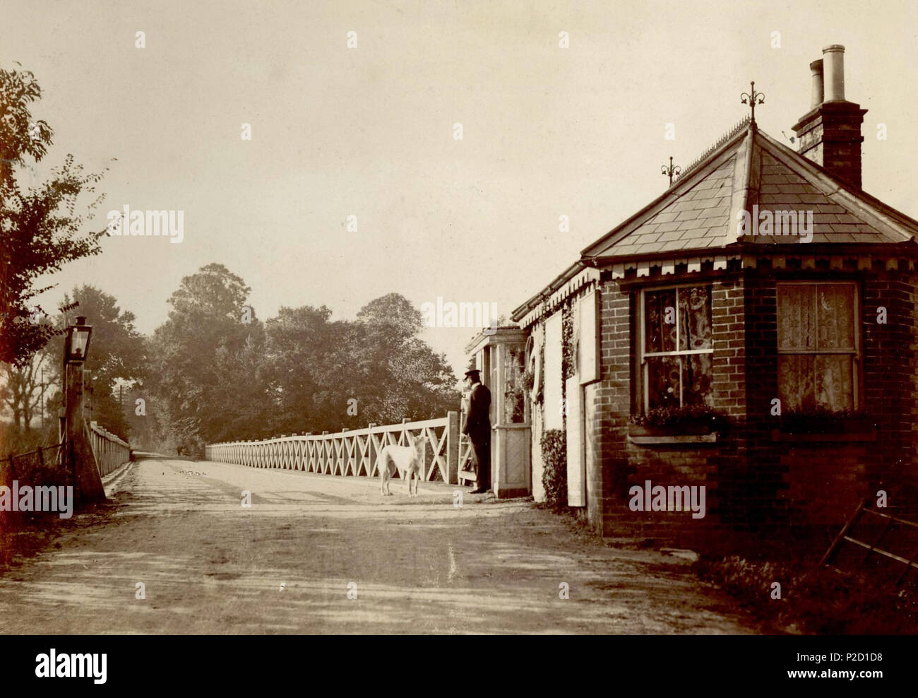. English: The original wooden toll bridge at Tuckton, built in 1882-3 ...