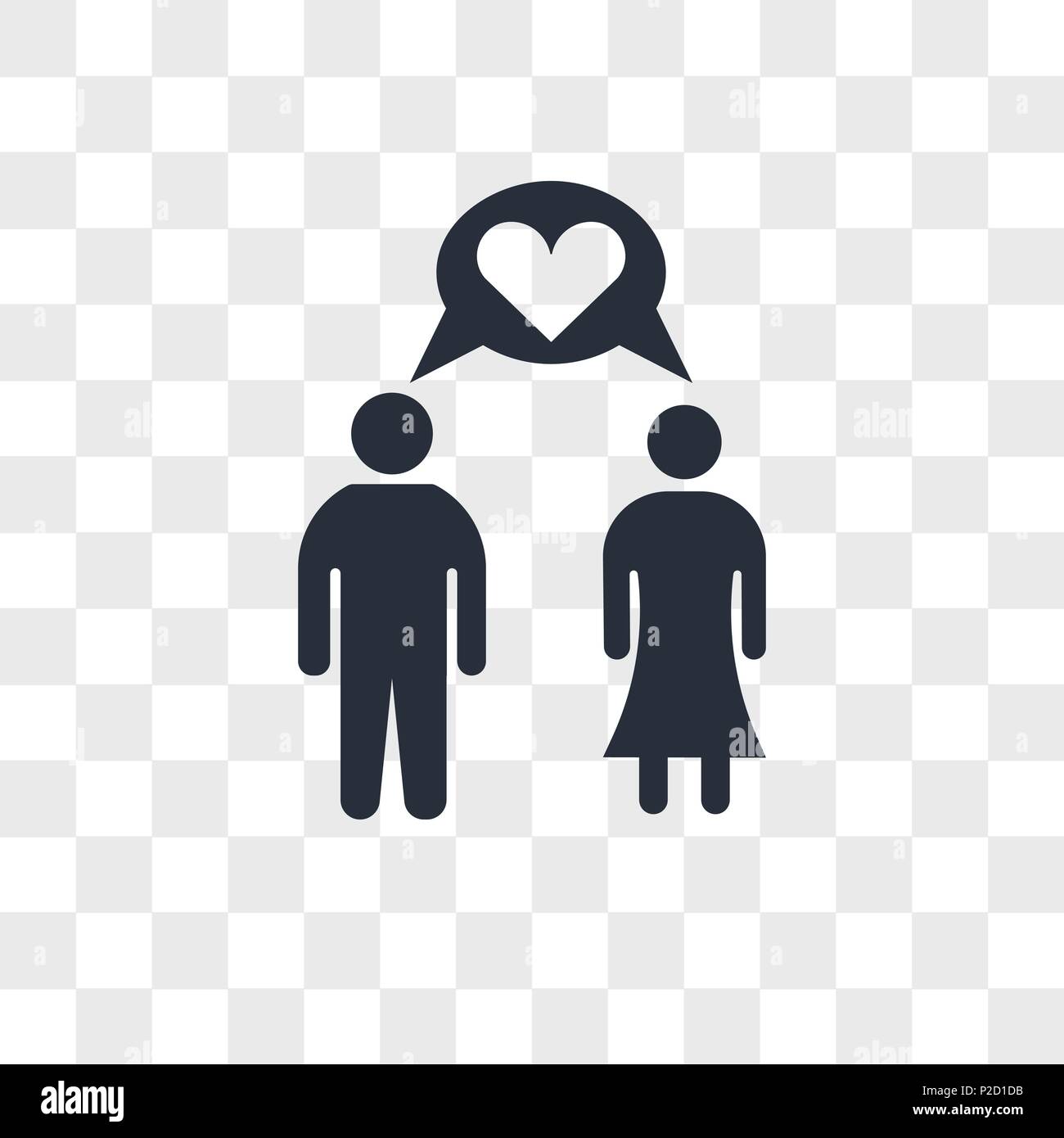 Couple in Love vector icon isolated on transparent background, Couple ...