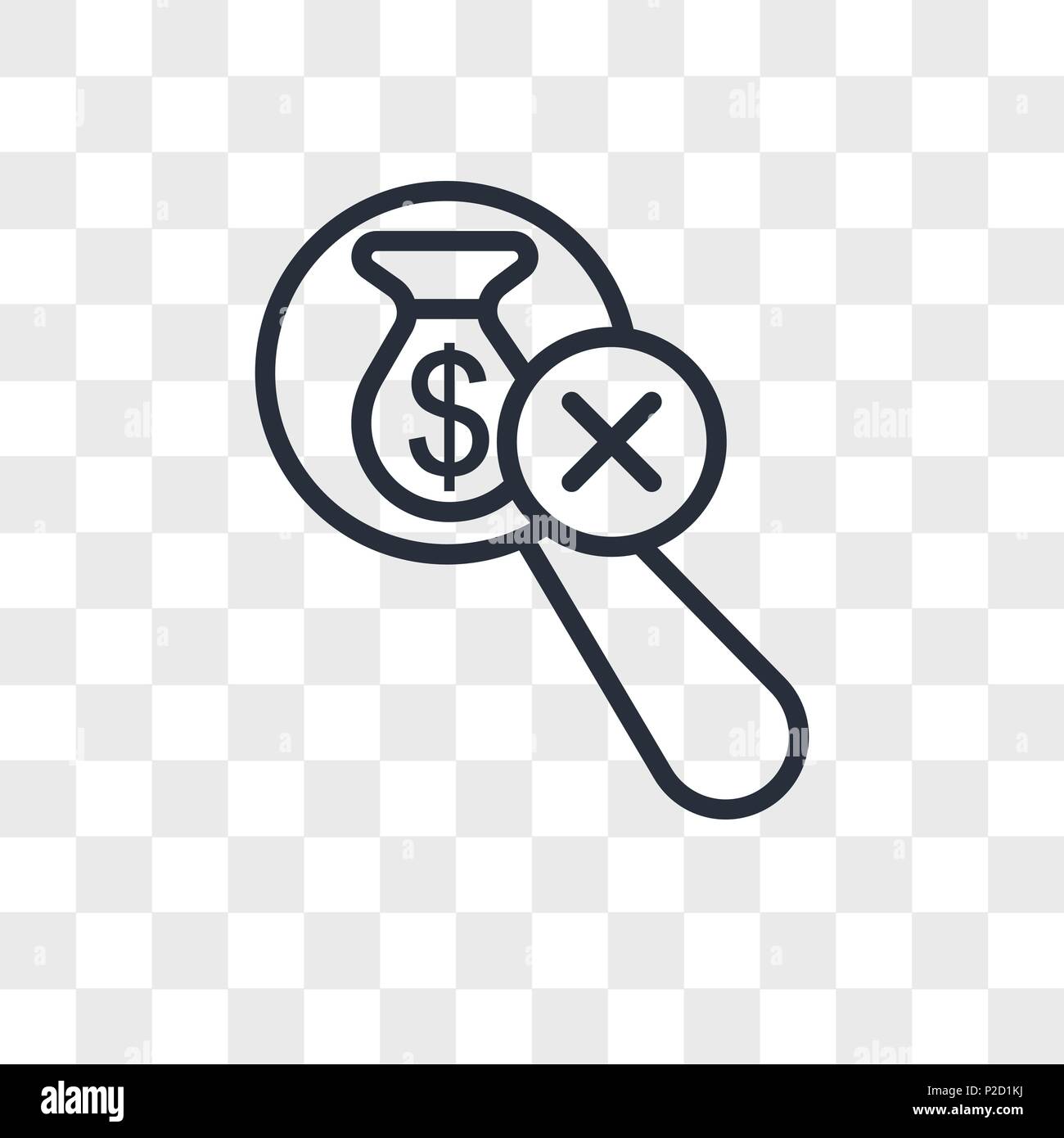 no hidden fees vector icon isolated on transparent background, no ...