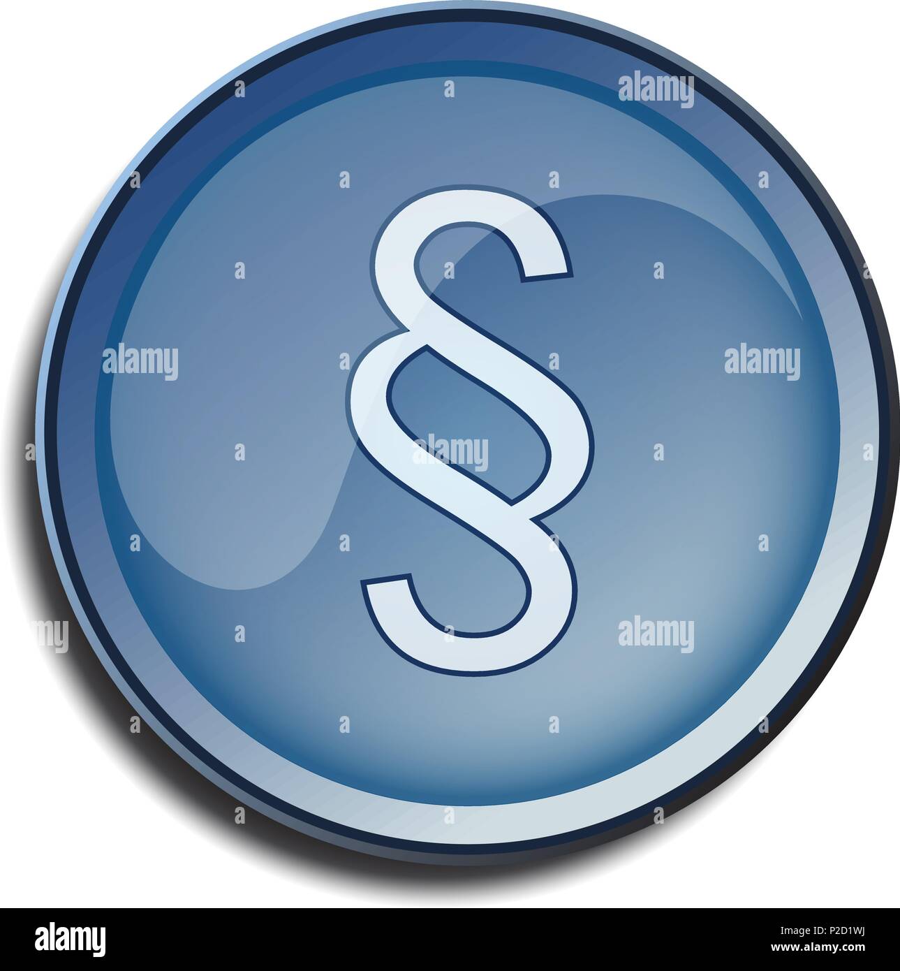 button 2d paragraph with shadow on white background Stock Vector Image ...