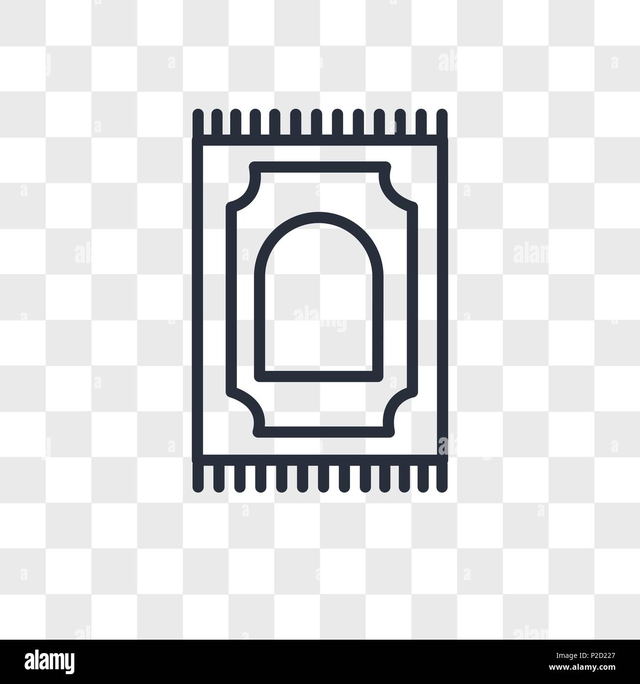 Praying Mat vector icon isolated on transparent background, Praying Mat ...
