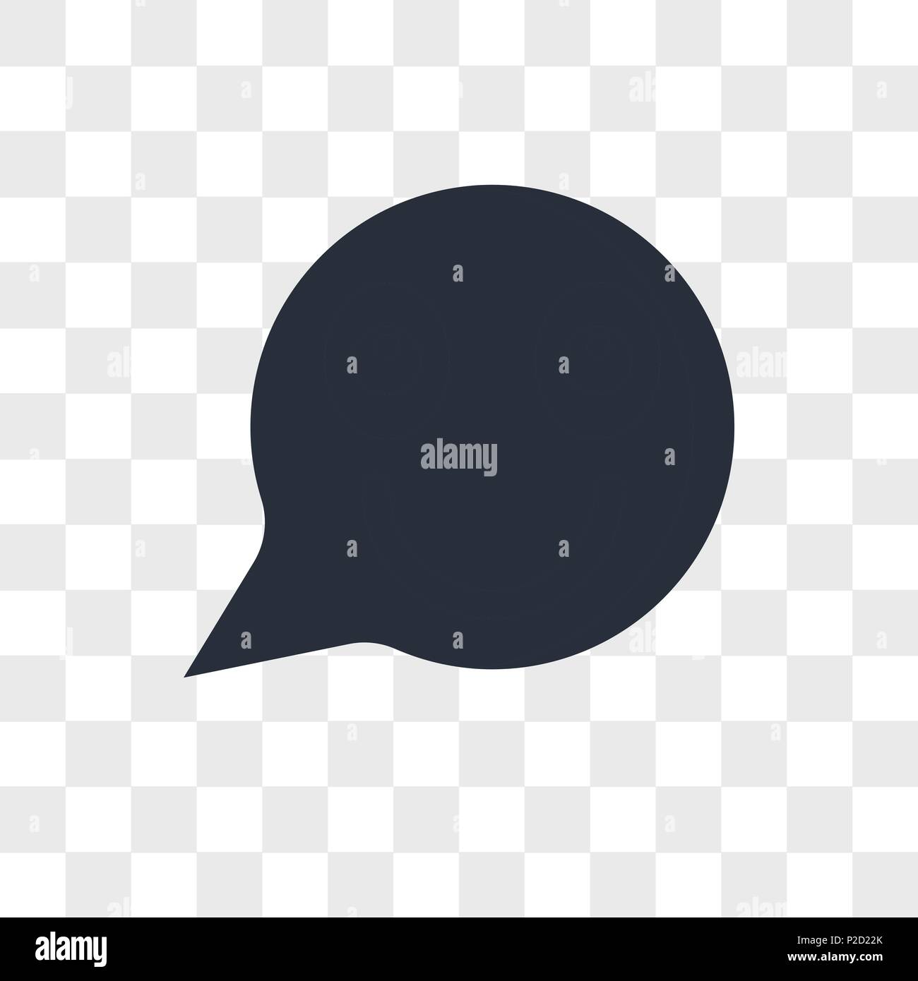 Happy emoji vector icon isolated on transparent background, Happy emoji ...