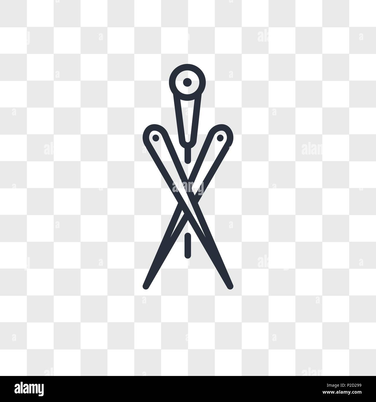 Acupuncture needles vector icon isolated on transparent background ...