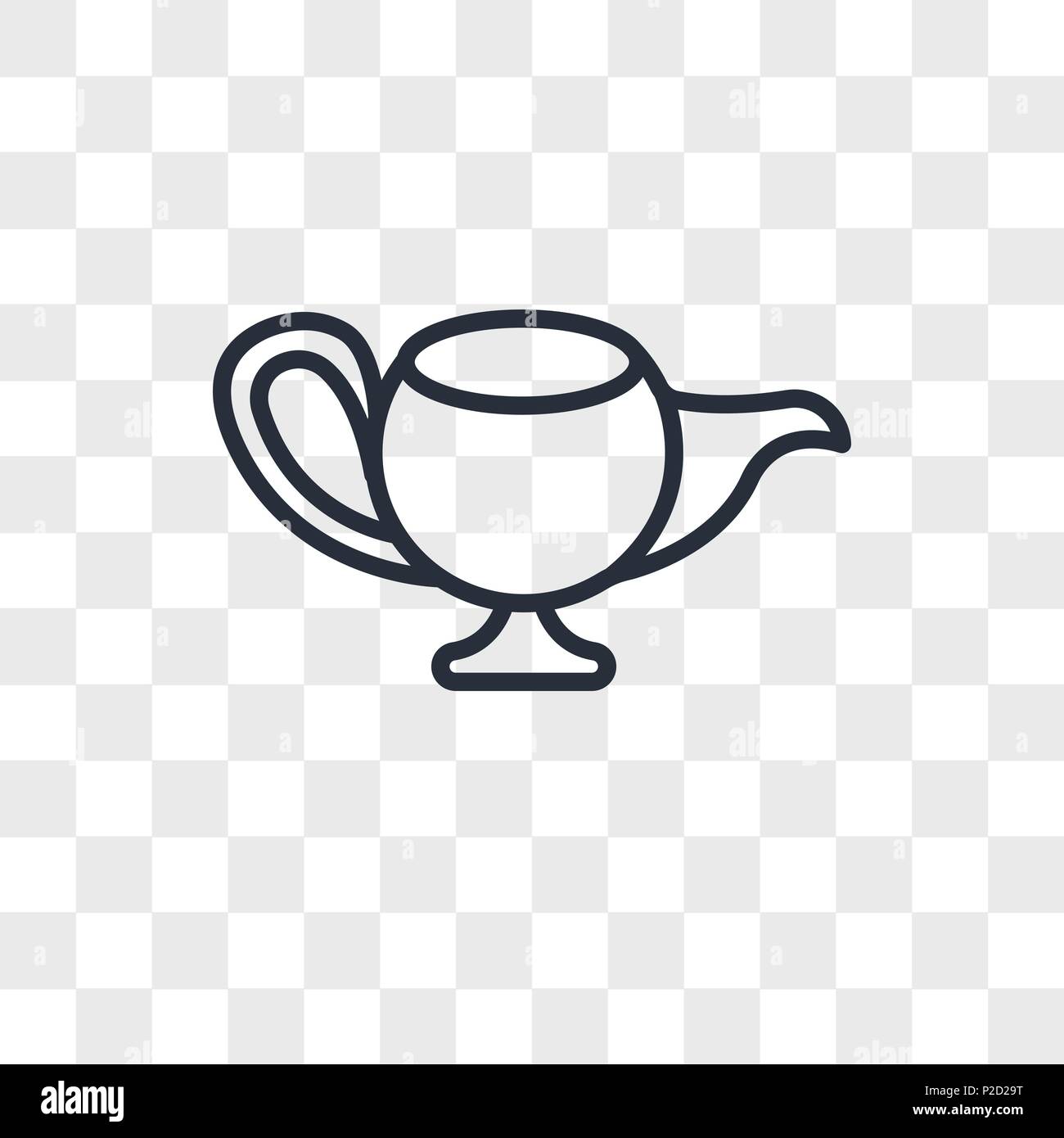 Genie Lamp vector icon isolated on transparent background, Genie Lamp logo concept Stock Vector ...