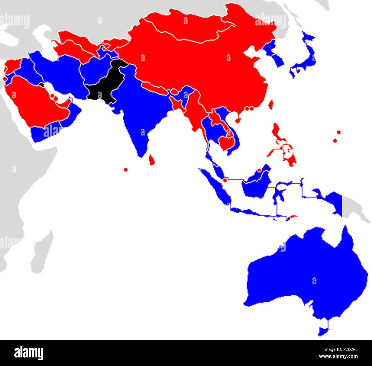 2 2018 U16 AFC Asian Cup qualifying map Stock Photo - Alamy