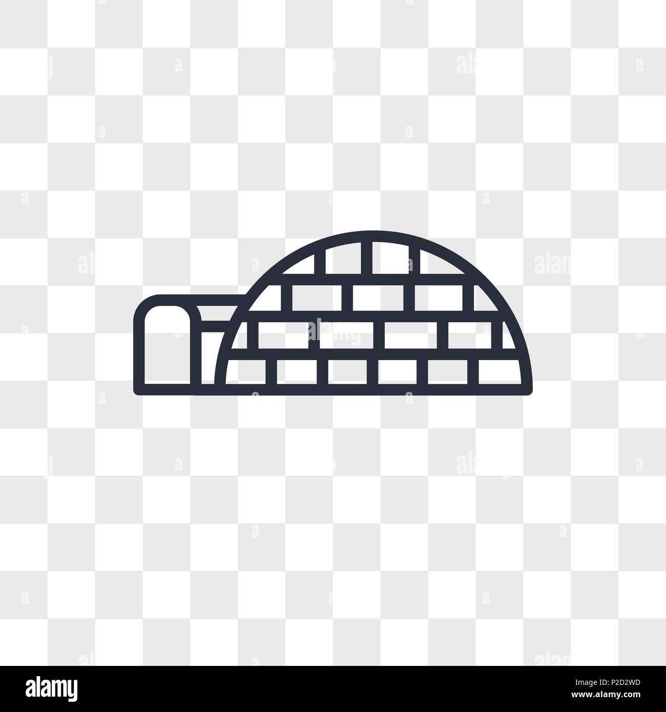 igloo vector icon isolated on transparent background, igloo logo ...