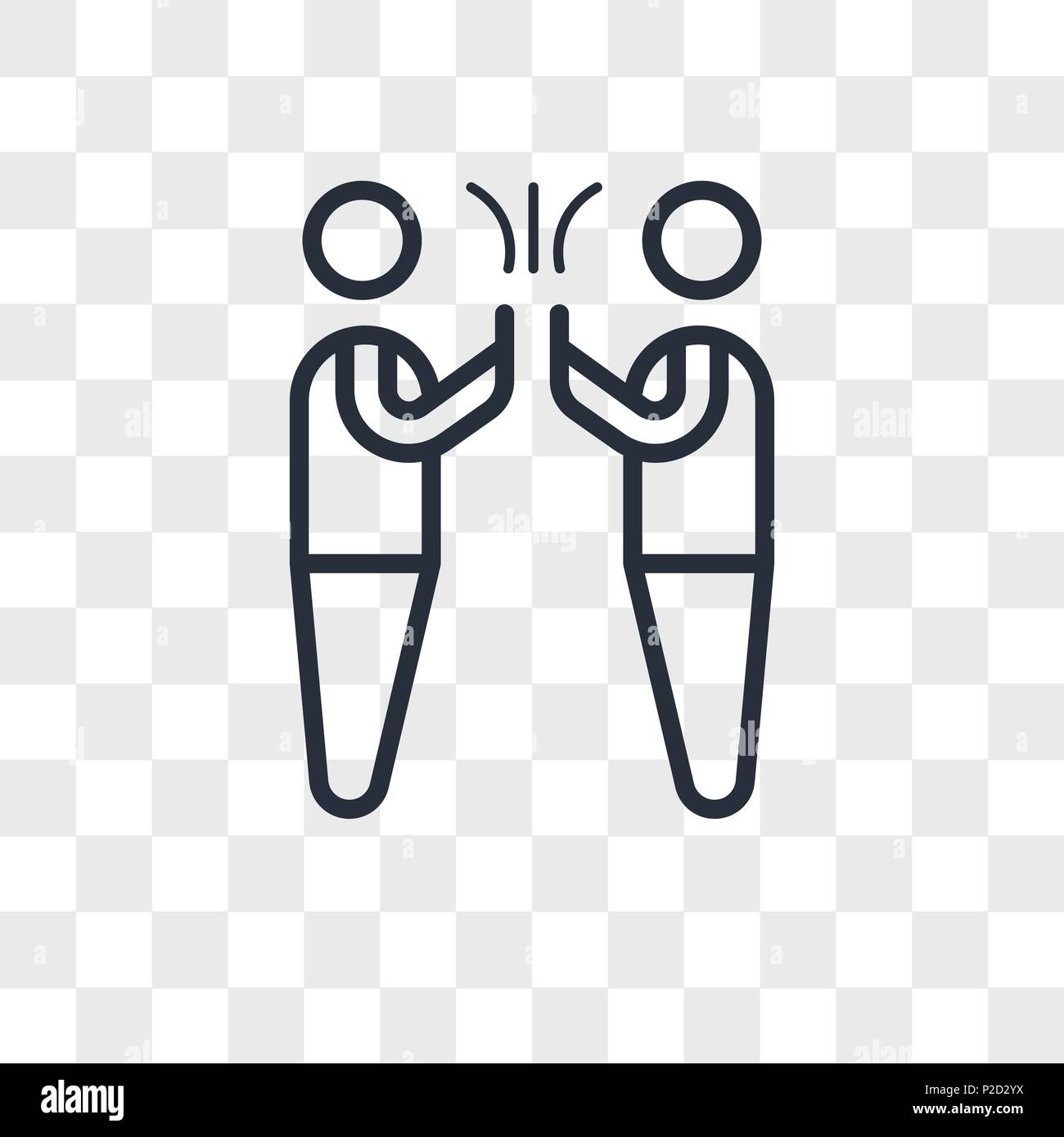 hi five vector icon isolated on transparent background, hi five logo ...