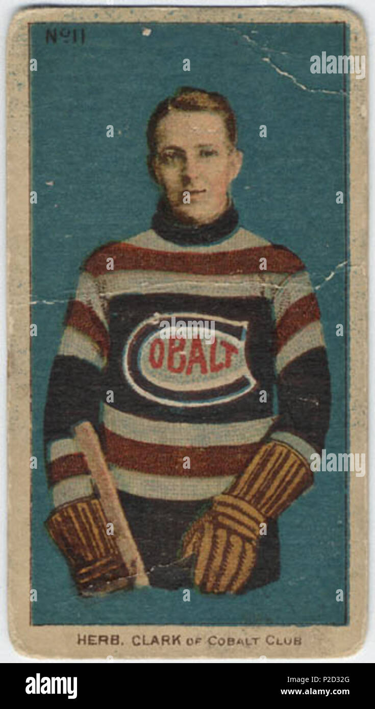 . English: Herb Clarke or 'Herb Clark' hockey trading card . between ...