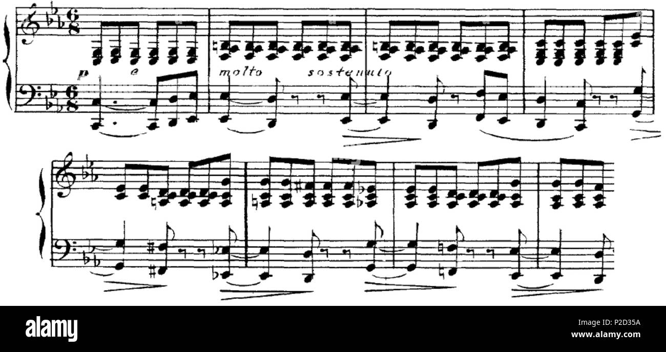 3 Alkan Symphony for Solo Piano Allegro first theme Stock Photo - Alamy