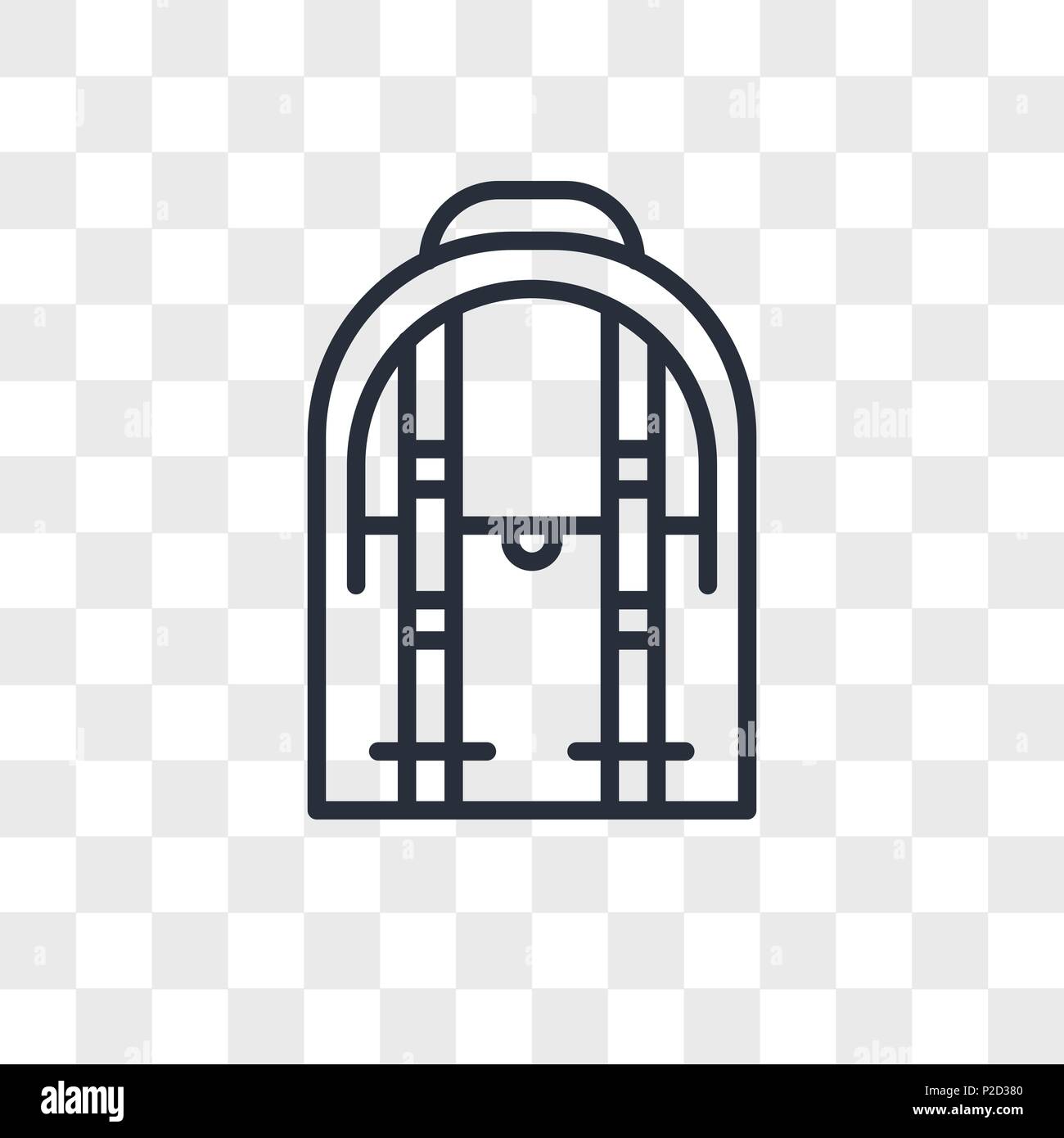 Backpack vector icon isolated on transparent background, Backpack logo ...
