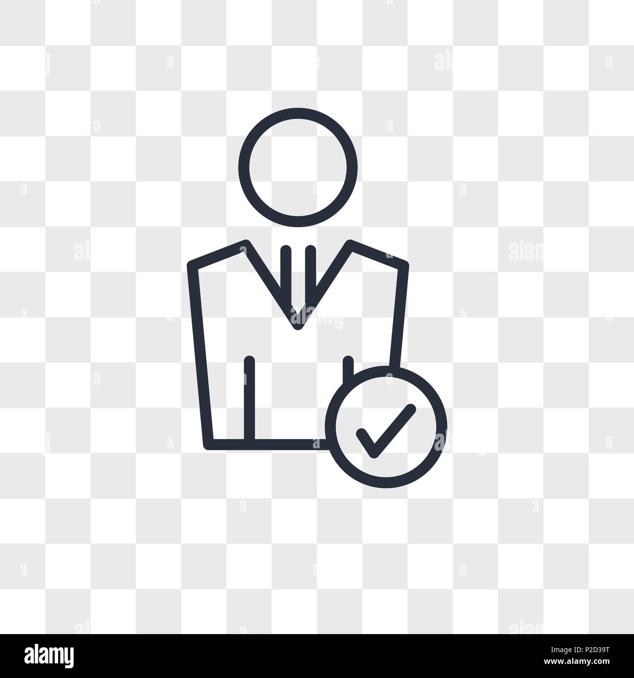 user vector icon isolated on transparent background, user logo concept ...