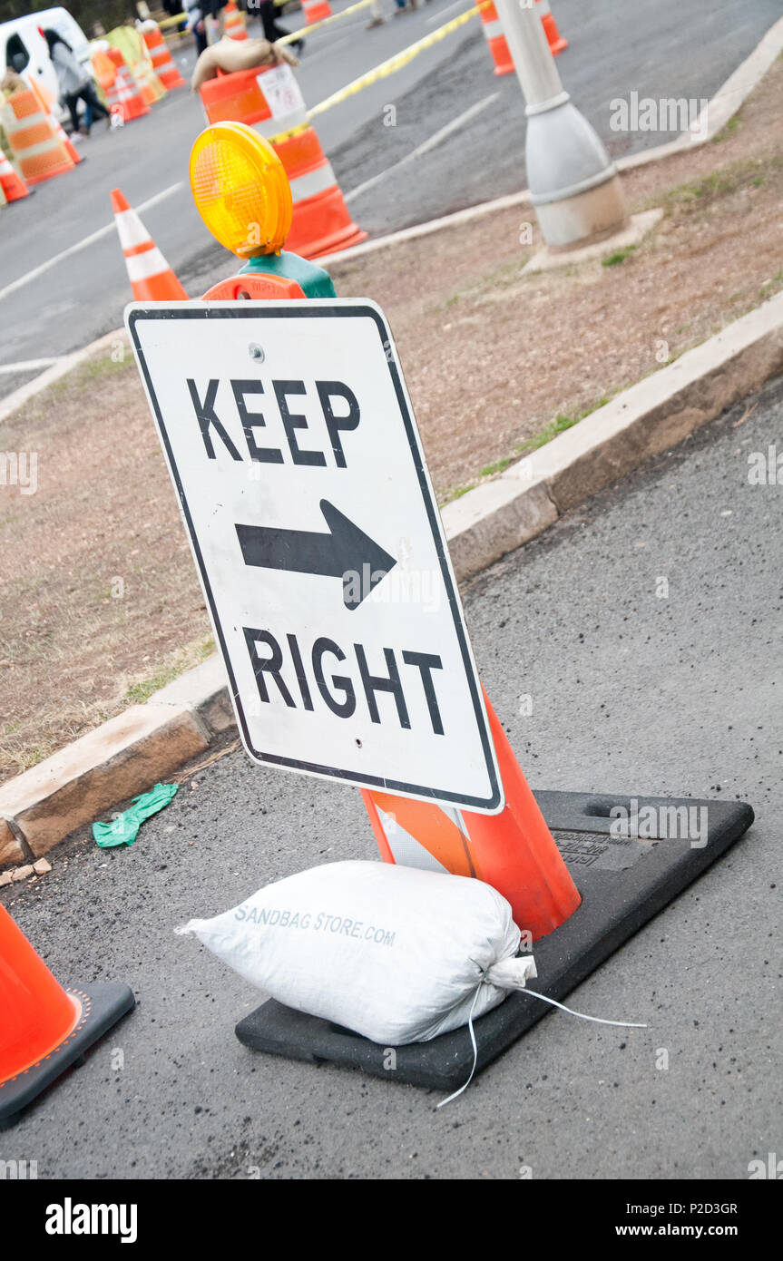 Road sign keep right symbol hi-res stock photography and images - Alamy
