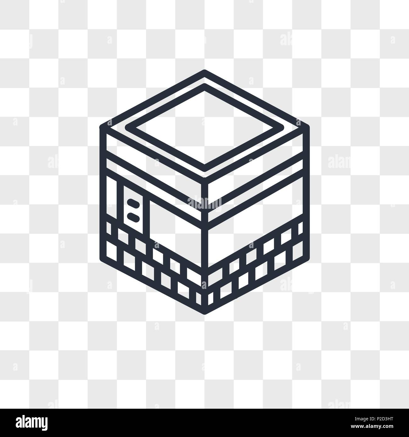 Kaaba Mecca vector icon isolated on transparent background, Kaaba Mecca ...