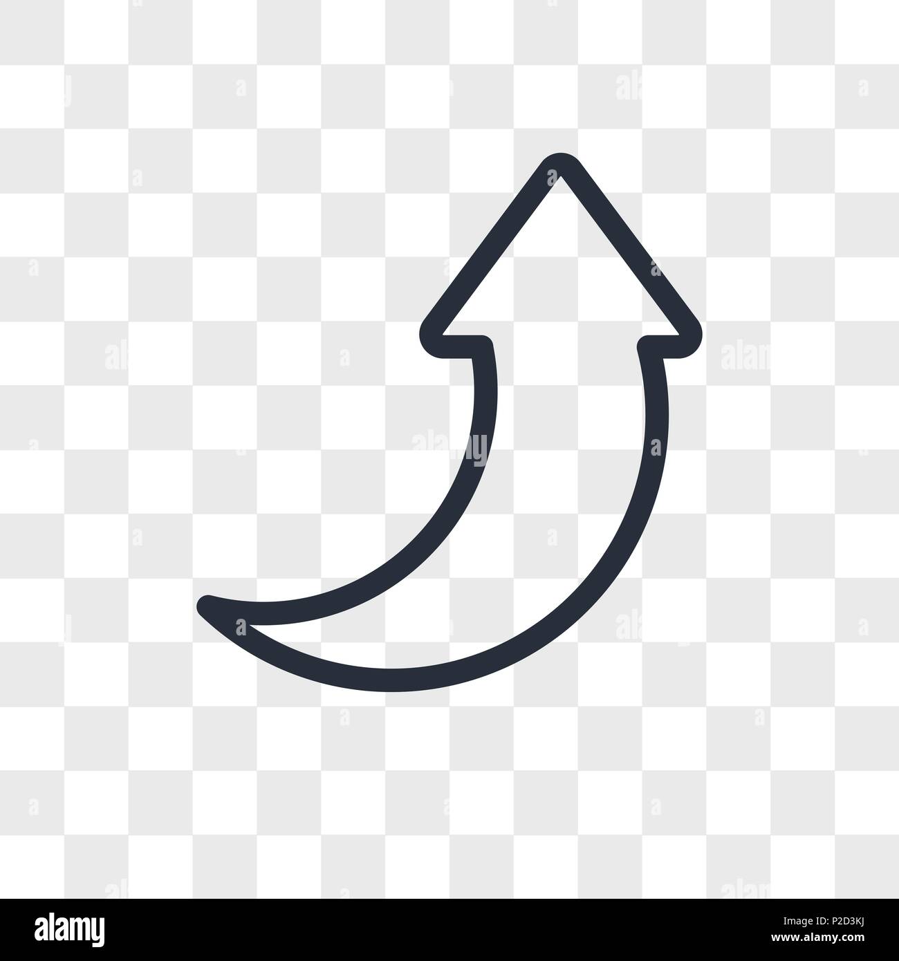 Upward vector icon isolated on transparent background, Upward logo ...