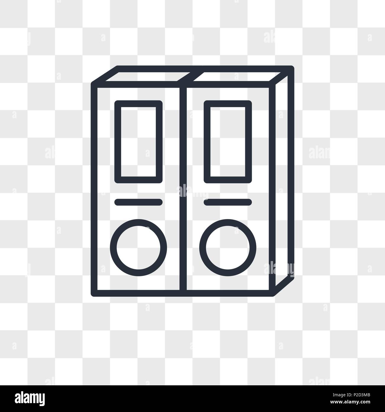 Folder vector icon isolated on transparent background, Folder logo ...