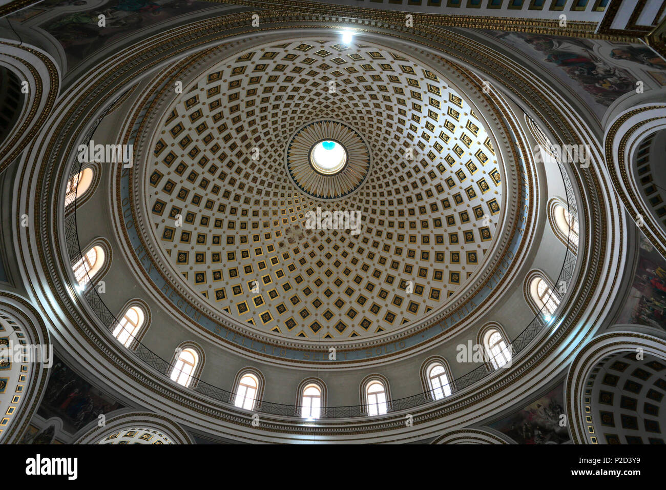 Interior view of the Parish Church of the Assumption, or Rotunda of Mosta, Malta Stock Photo - Alamy