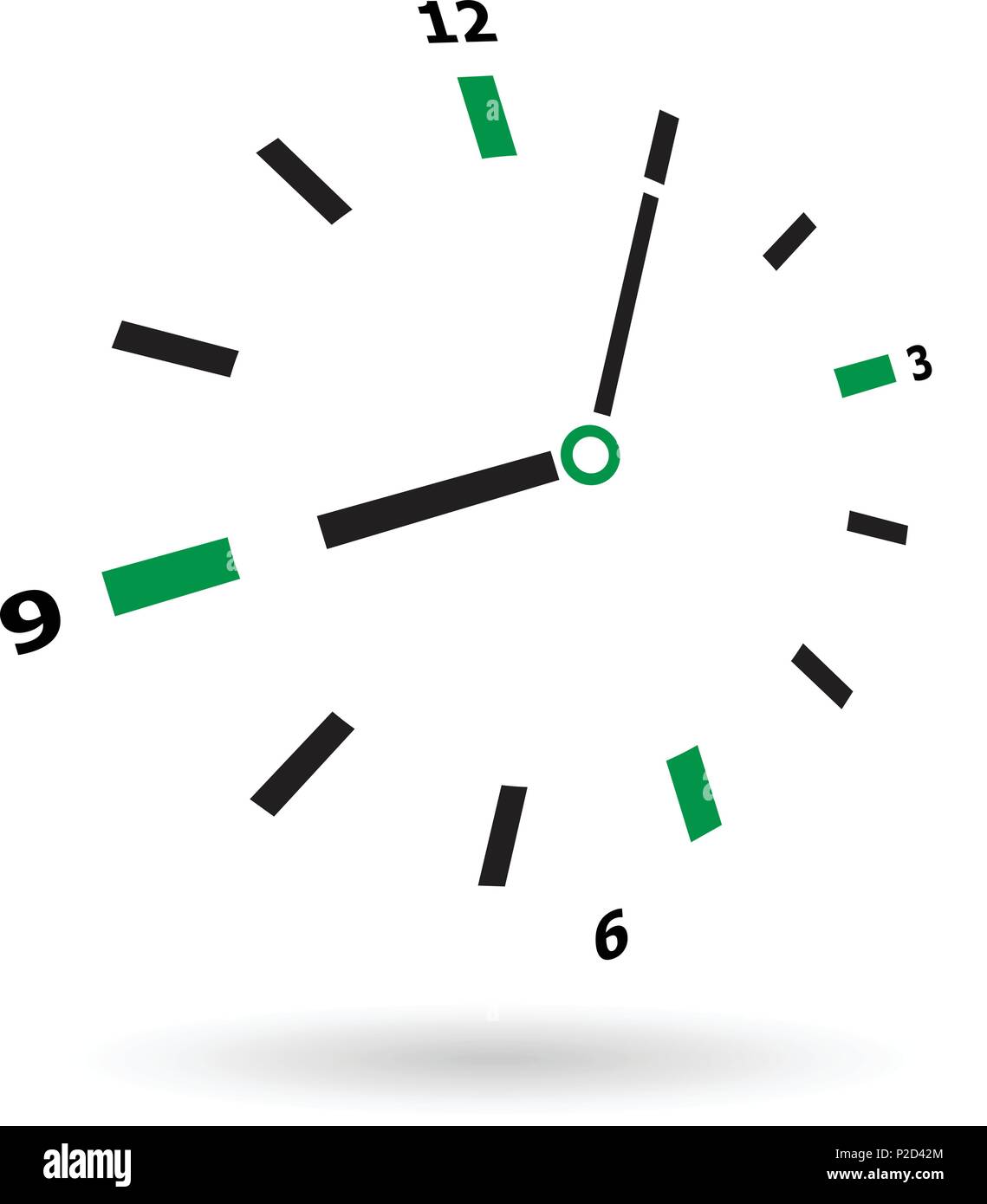 clock face on a white background Stock Vector Image & Art - Alamy