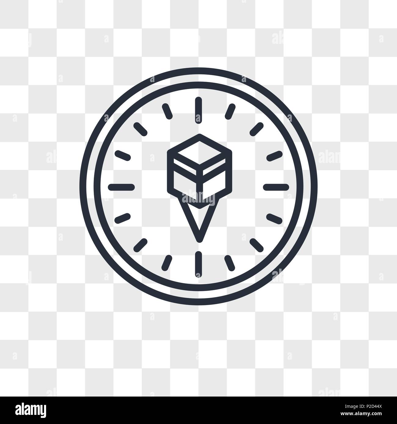 Qibla vector icon isolated on transparent background, Qibla logo ...