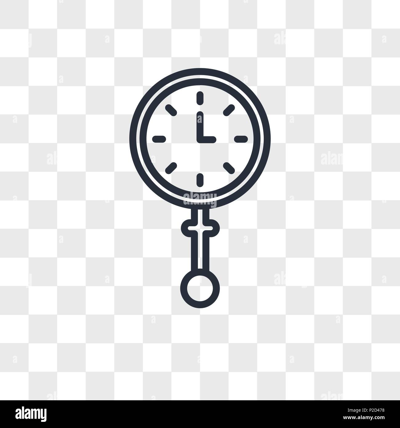 Clock vector icon isolated on transparent background, Clock logo ...