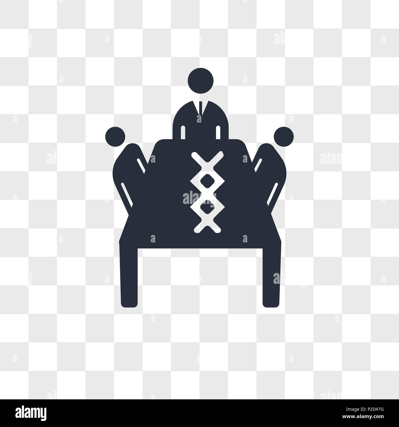 Business meeting vector icon isolated on transparent background ...