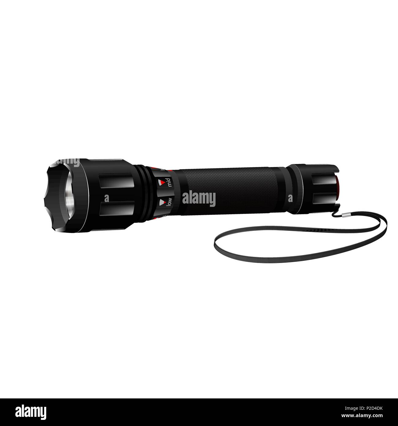 Black led flashlight on Stock Vector Images - Alamy