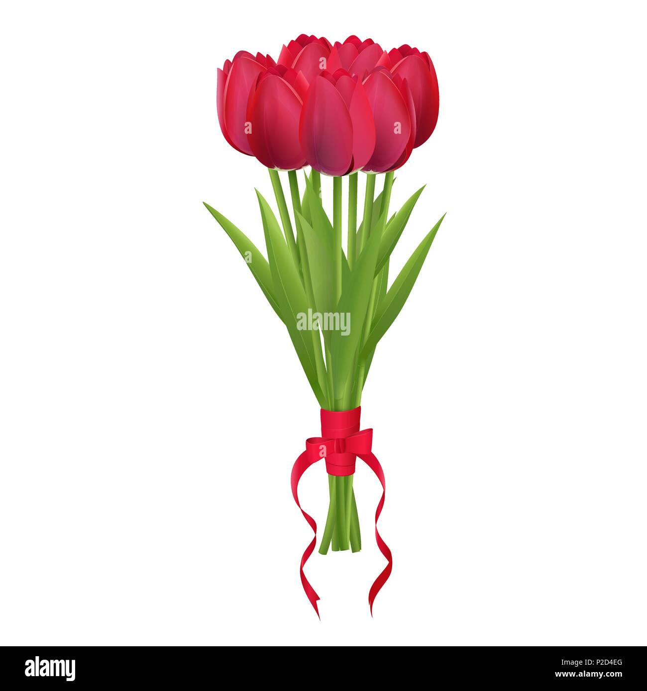 Spring tulip bouquet flowers Stock Vector Images - Alamy